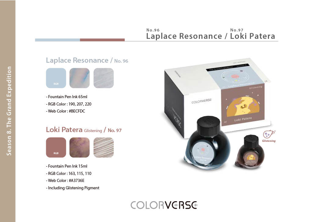 Colorverse Season 8 Laplace Resonance & Loki Patera Glist Fountain Pen ...