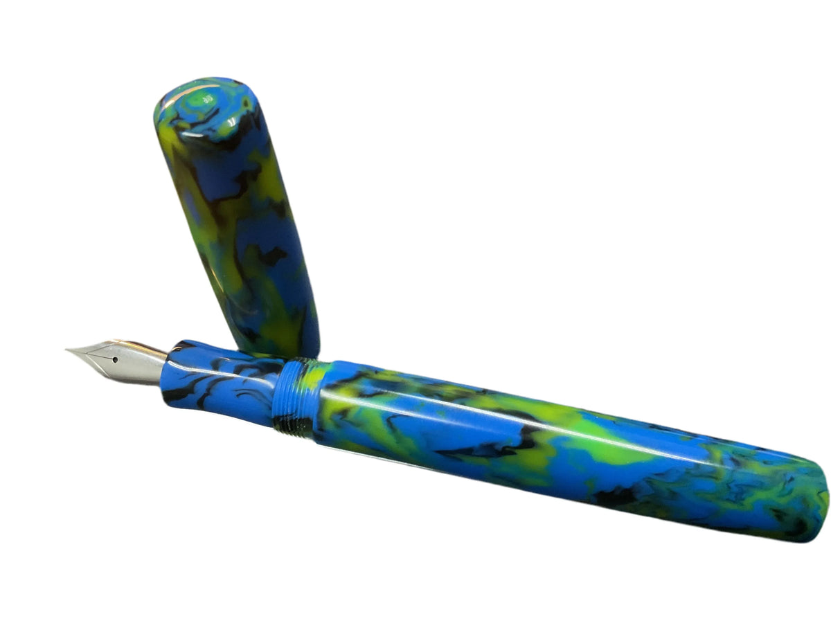 River City Pen Company Custom Made Fountain Pen Arlington Blue, Yellow ...